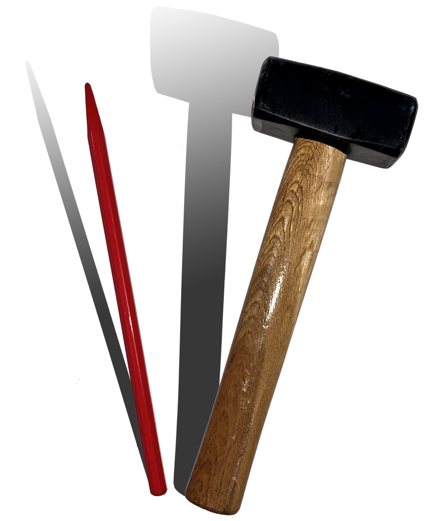 Mazzetta e scalpello - Tempio di Giano - Made in Italy